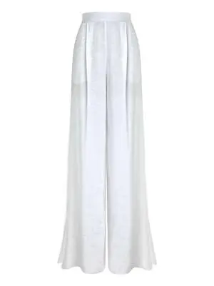 Vilebrequin Jacquard Silk Crêpe Pants - White