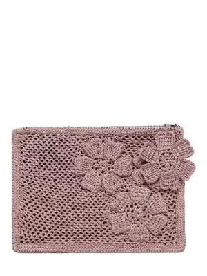 Vilebrequin Raffia Pouch - Pink