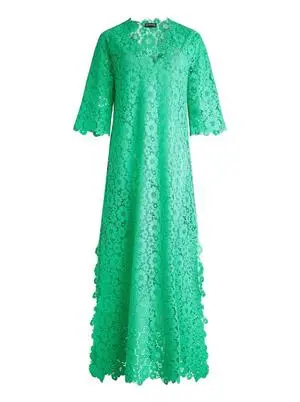 Vilebrequin Floral Guipure Lace Kamari Kaftan - Green