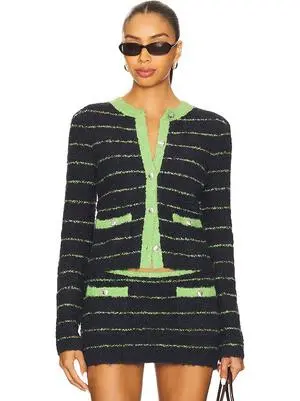 GUIZIO Carline Cardigan - Navy & Green