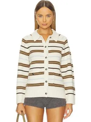 Rag & Bone Peggy Striped Oversized Cardigan - Ivory Multi