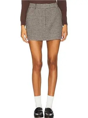 Joe's Jeans Chloe Tailored Mini Skirt - Black & Chocolate