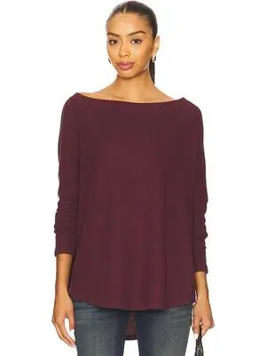 Free People We The Free Latte Blues Thermal Top - Chocolate Grape