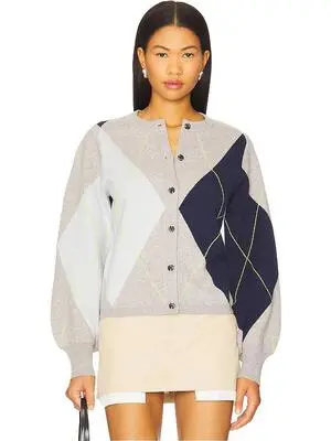 525 America Noelle Argyle Cardigan - Grey Mist Heather Multi
