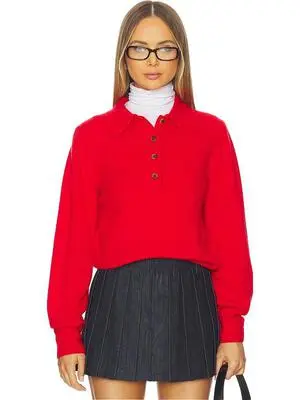 Sold Out NYC The Cashmere Polo Top - Cherry