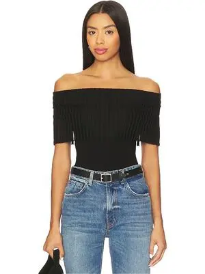 Lna Maeve Fold Over Top - Black