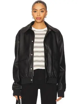 ALL THE WAYS Tessa Faux Leather Jacket - Black