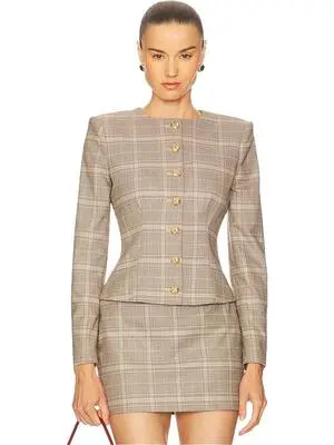 Generation Love Sirus Plaid Jacket - Taupe Plaid