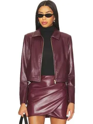 Generation Love Lola Faux Leather Jacket - Cabernet