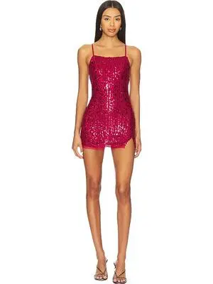 Free People Midnight Kiss Mini Slip Dress - Cherry Combo