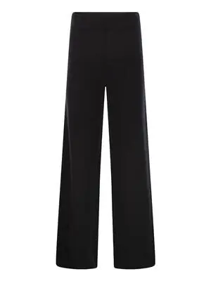 MAX MARA STUDIO Wool And Cashmere Wide Leg Trousers Black
