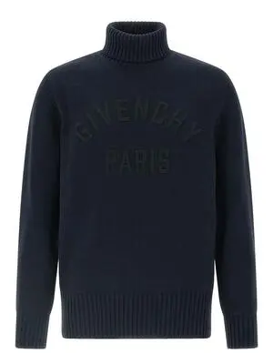 Givenchy Paris Turtleneck Sweater - Blue
