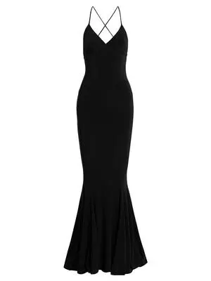 Norma Kamali Stretch-jersey Gown - Black