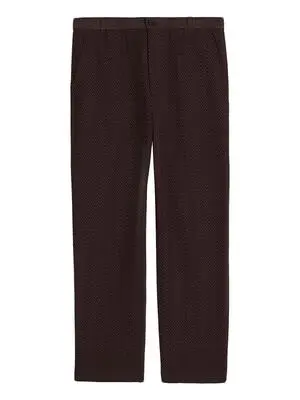 Missoni Tapered Crochet-knit Cotton-blend Pants - Chocolate