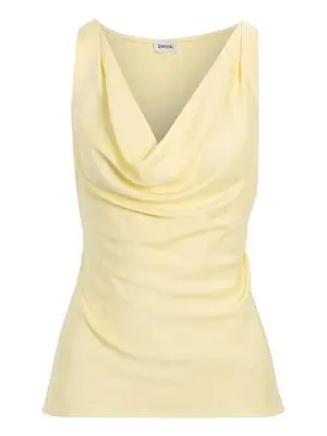 Simkhai Nubia Draped Satin Top - Pastel Yellow
