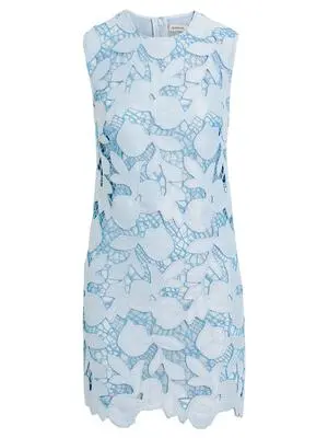 Simkhai Mickie Guipure Lace Mini Dress - Light Blue