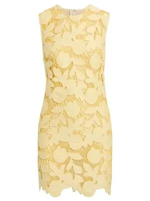 Simkhai Mickie Guipure Lace Mini Dress - Pastel Yellow