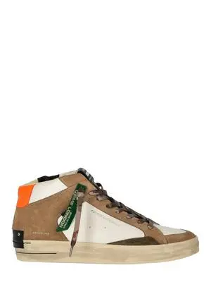 CRIME LONDON Sk8 Deluxe Mid Sneakers - Beige