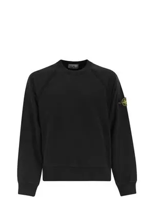 STONE ISLAND Oversized Crew Neck Sweatshirt With Raglan Sleeves