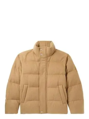 Loro Piana Giulio Quilted Storm System® Cashmere Down Jacket - Brown