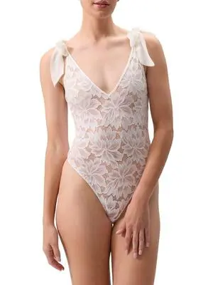 Rya Collection Amour Lace Teddy Ivory