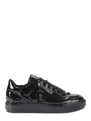 Kurt Geiger Patent Leather Southbank Tag Sneakers - Black