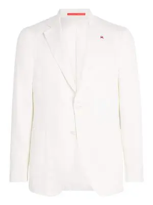 Isaia Linen Capri Blazer - White
