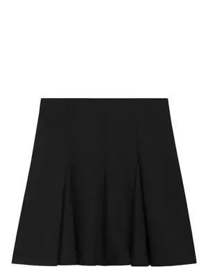 Hugo Pleated A-line Mini Skirt - Black