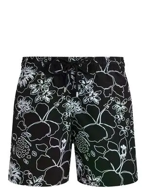 Vilebrequin Graphic-print Swim Shorts - Black