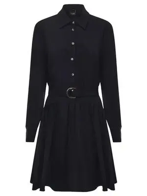 Pinko Buttoned Belted Dress - Black