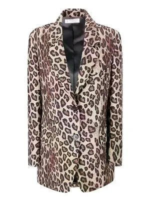 Alberto Biani Leopard-print Blazer - Neutrals
