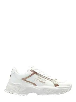 Versace Glitter Detail Sneakers - White