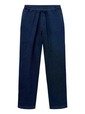 CHE Textured Drawstring Trousers - Blue