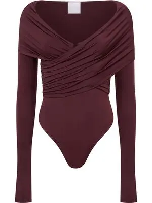 PARIS GEORGIA Otto Cross Detailed Bodysuit