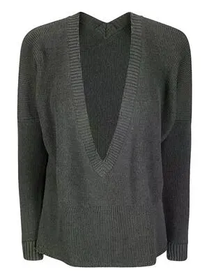 ARCHIVIO B Ribbed V-Neck Sweater