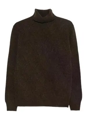 BARBA NAPOLI Roll Neck Sweater - Brown