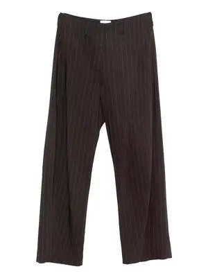 Magda Butrym Pinstripe Straight Leg Trousers - Brown