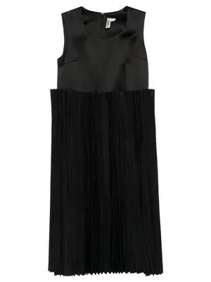 Comme Des Garçons Pleated Sleeveless Dress - Black