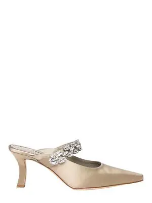 Manolo Blahnik Crystal-embellished Pumps - Neutrals