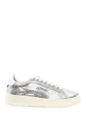 AUTRY Dallas Sequined Sneakers - Silver