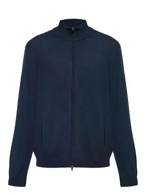 Emporio Armani Zip Cardigan - Blue