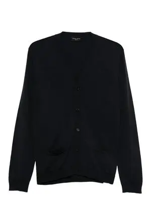 ROBERTO COLLINA V-neck Cardigan - Blue