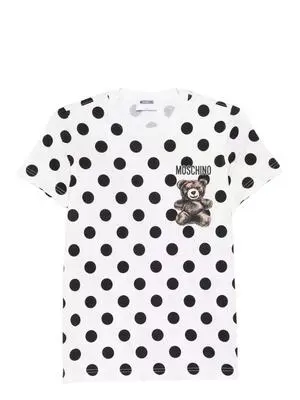 Moschino Polka-dot Teddy T-shirt - White