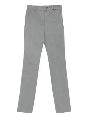 Sportmax Virgin Wool Straight-leg Trousers - Grey