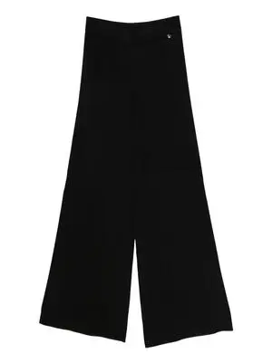 Liu Jo Buttoned Wide Leg Pants - Black