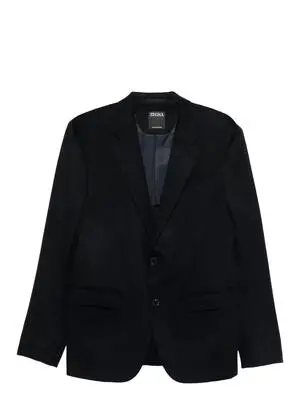 Zegna Buttoned Cashmere Jacket - Blue