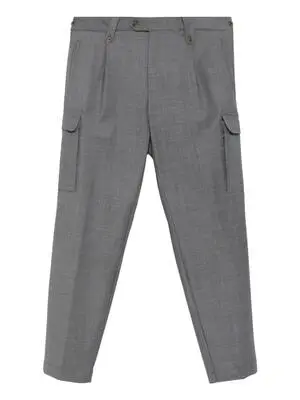MYTHS Cargo-pocket Pleated Trousers - Grey
