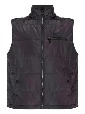 Versace Zip-up Quilted Gilet - Black