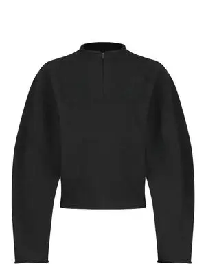 AMOMENTO Half-zip Top - Black