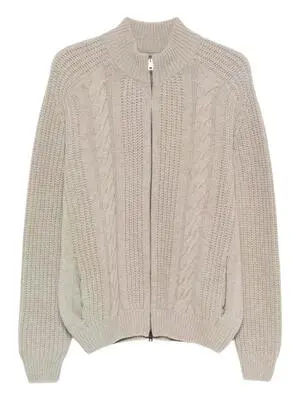 Tagliatore Cable-knit Cardigan - Neutrals